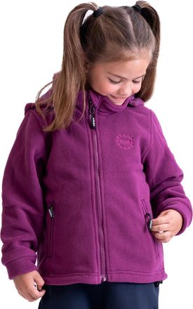 BMS Fleecejacke mit abnehmbarer Kapuze, Purple, Gr&ouml;&szlig;e 110