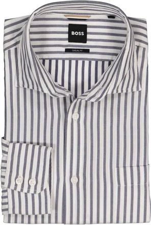 HUGO BOSS Herren Hemden blau Baumwolle