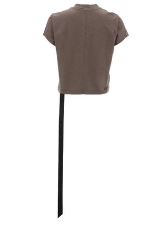 Rick Owens Cropped Cotton T-Shirt - Brown