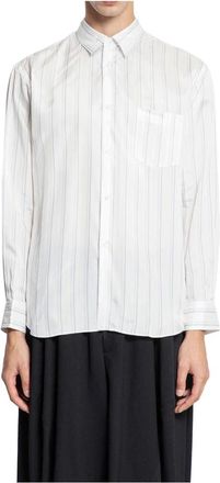 Comme Des Gar&ccedil;ons Homme, Chemises, Blanc, Taille: S Chemise en Satin Ray&eacute;e Multicolore