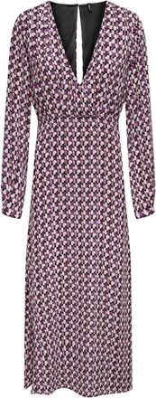 Only Damen Onlalma Life Poly Jen Long Dress Kleid, Black/AOP:586 Swirl Tiger, X-Small