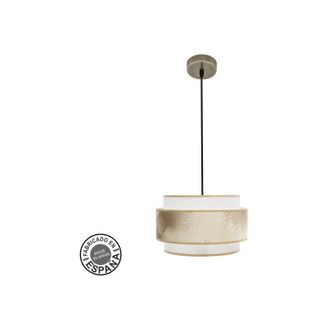 Fabrilamp Fabrilamp - abrila akunadecor Pendentif 30 Cm Mod&egrave;le N&eacute;pal Plaqu&eacute; Or Avec Abat-jour
