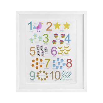 Stupell Industries Fun Learning To Count Birke Gerahmter Druck unter Glas, Design von Carla Daly, 53,3 x 43,2 cm