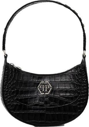 Philipp Plein Femme, Sacs, Noir, Taille: ONE Size Croco Embossed Handle Bag Galaxy
