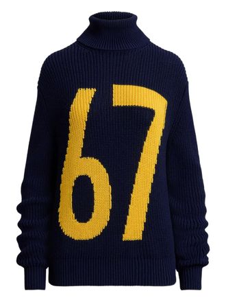 Ralph Lauren Collection Rollkragenpullover mit Intarsienmuster - Blau