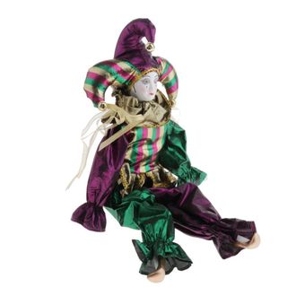 Colcolo predolo 42 cm Keramik Sammlerst&uuml;cke Pierrot Clowns Puppe Festival Geschenk Foto Requisite, Mehrfarbig