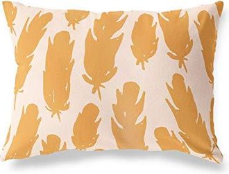 Bonamaison Le Jardin du Lin Kissen Zierkissenbezug Orange-Off Weiß Kissenbezug, Weich Bequem, Für Zuhause Autos Büro Sofa Wohnzimmer Couch Schlafzimmer Dekor, 35