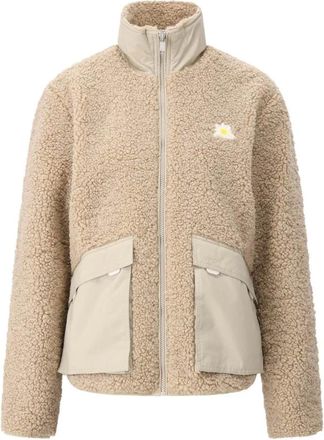 Autry Femme, Vestes, Beige, Taille: 40 FR Veste Teddy Confortable avec Broderie Florale