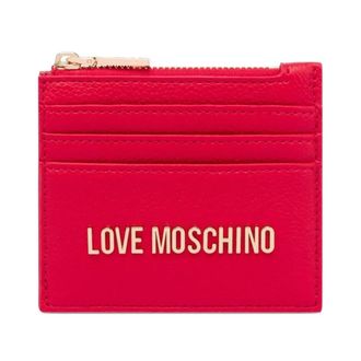 Love Moschino Femme, Accessoires, Rouge, Taille: ONE Size Zip Cardholder