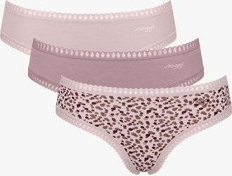 sloggi Lot de 3 culottes en coton m&eacute;lang&eacute;