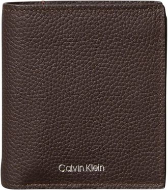 Calvin Klein Herren Foil Emboss Slim Trifold W/Card Lv04D1063G Geldb&ouml;rsen, Brown (CK Dark Brown)