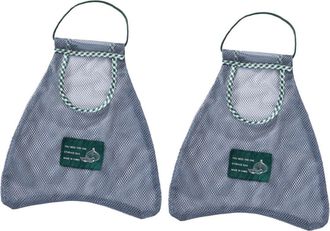 Angoily 2 Stück Faltbare Netztaschen aus Strapazierfähigem mit Komfortablem Henkel Wiederverwendbar Waschbar Große Öffnung für Obst Gemüse Aufbewahrung in Küc