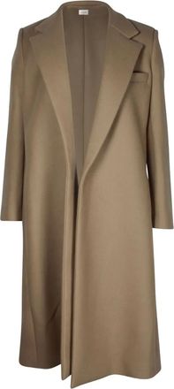 The Row manteau à simple boutonnage - Marron