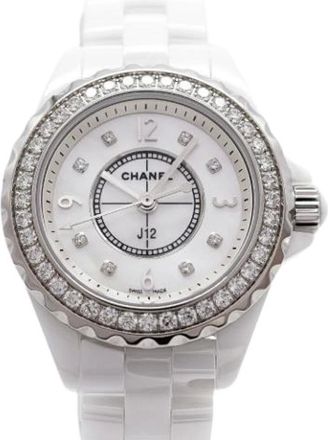Chanel Montre bracelet vintage en c&eacute;ramique Pre-owned - Femme - Pre-owned - Blanc - Taille: ONE Size