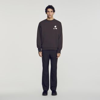 Sandro Sweatshirt oversize &agrave; fleur