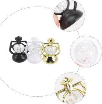 Garneck 36 Miniatur Tischlaternen aus Feinem Material Kleiner Hauslampen Weihnachtsdeko Puppenhausdeko In Schwarz Weiß Gold Miniaturbeleuchtung für Weihnachts