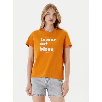 Mustang Jeans Mustang T-Shirt Floris 1016157 Orange Relaxed Fit