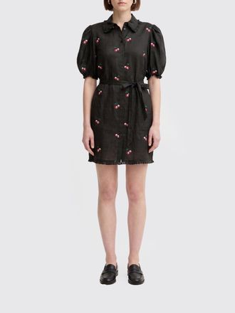 Twinset Robe chemisier en ramie avec broderies
