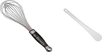 De Buyer 2610.25 -fouet professionnel fils inox goma 25cm & 4745.30 -spatule blanche en polyglass l. 30cm