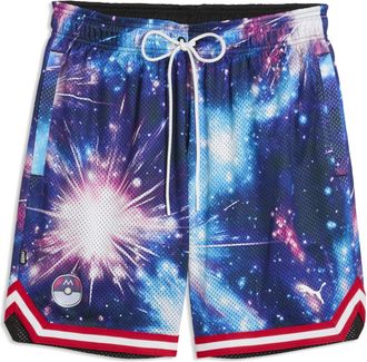 Puma x POK&Eacute;MON Mewtwo Relaxed Basketballshorts Herren, Accessoires, Schwarz, 3XL
