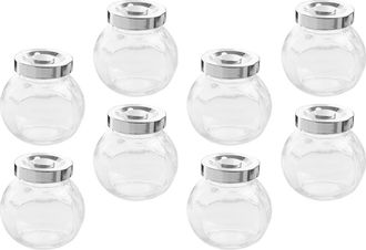 Cabilock 8stücke Glasbehälter Mit Deckel Transparente Vorratsdosen Für Getrocknete Früchte Und Cerealien Luftdicht Für Küchenorganisation Und Lebensmittellager