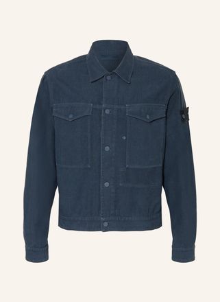 Stone Island Overjacket Mit Leinen blau