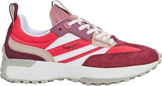 Pepe Jeans London Lucky Main - Baskets en Cuir Rose