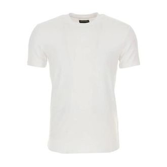 Emporio Armani Homme, Tops, Blanc, Taille: S T-Shirt Manches Courtes Col Rond