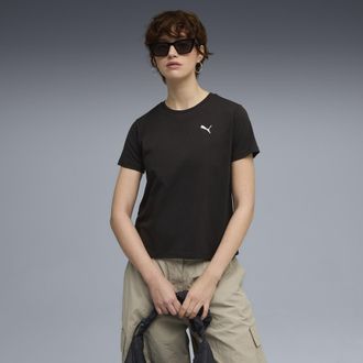 Puma Wardrobe Essentials Comfort T-Shirt Damen, Kleidung, Schwarz, XL