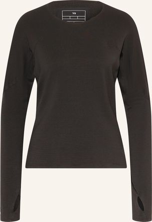 Yohji Yamamoto Laufshirt schwarz