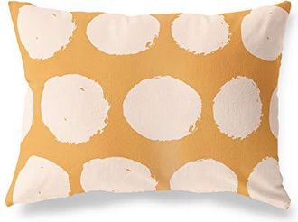 Bonamaison Le Jardin du Lin Kissen Zierkissenbezug Orange-Off Weiß Kissenbezug, Weich Bequem, Für Zuhause Autos Büro Sofa Wohnzimmer Couch Schlafzimmer Dekor, 35