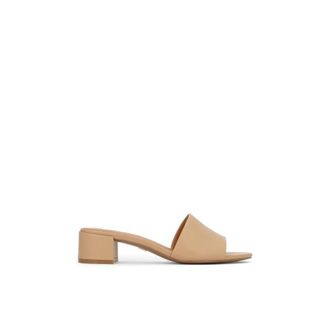 Kazar Mules aus Leder mit breitem Absatz - - Shoes - Damen - Beige - 38 EU