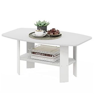 Furinno Design Simple Table Basse, Bois dingénierie, Blanc, One Size