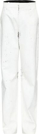 Maison Margiela Femme, Pantalons, Blanc, Taille: 38 FR Pantalon Tailleur Peint