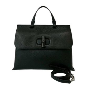 Gucci Pre-owned Daily Bamboo Leather 2way bag - - Pre-owned - Damen - Schwarzk - ONE SIZE