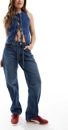 Levi's 501 90s - Straight Jeans in dunkelblauer Vintage-Waschung