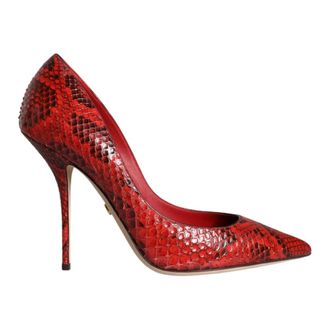 Dolce & Gabbana Rote Leder Stiletto High Heels Pumps - - Shoes - Damen - Rot - 36 1/2 EU