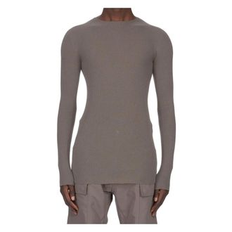 Rick Owens Homme, Pulls, Gris, Taille: L Col rond c&ocirc;tel&eacute;