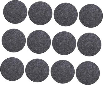 Angoily 12 St&uuml;ck Teiliges Filz tischset Rund Hitzebest&auml;ndige Wasserabsorbierende Platzsets f&uuml;r Esstisch Stilvolle Graue Untersetzer Geeignet f&uuml;r K&uuml;che Restaur