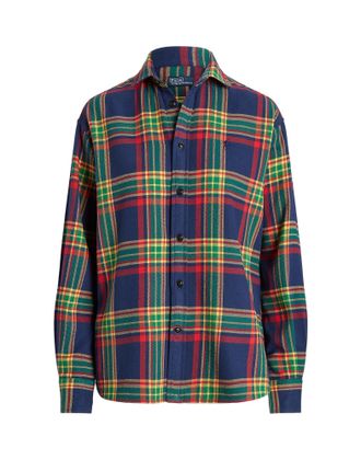 Ralph Lauren RELAXED FIT PLAID COTTON TWILL SHIRT
