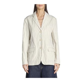 Aspesi Femme, Vestes, Beige, Taille: 40 FR Blazer 3 bottoni gessato