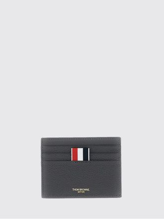 Thom Browne Porte-cartes en cuir pleine fleur avec motif 4-bar et six fentes