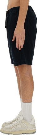 Woolrich Belted Cotton Bermuda Shorts - Blue