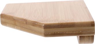 NUOBESTY HYTROVE Eck wandregal aus Bambus Schwebendes Bohrfreies Eck wandregal Platzsparendes Wanddekor Multifunktionales Aufbewahrungsregal f&uuml;r Wohnzimmer Sch