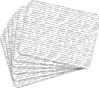 MG Design Set aus 6 Kork-Platzsets - Abstract Design 2 - 30 x 40 cm - hitzebest&auml;ndig & abwischbar, mit Korkr&uuml;ckseite