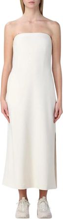 Theory Femme, Robes, Beige, Taille: 34 FR Robe &Eacute;l&eacute;gante sans Bretelles avec Fente Lat&eacute;rale