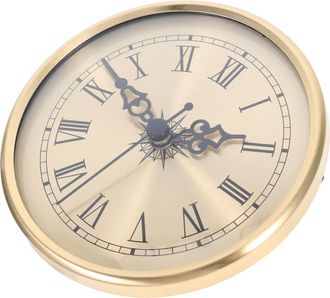 Valiclud Quartz Uhrwerk Einsatz Metallrahmen R&ouml;mische Ziffern Lautloses Uhrwerk Ersatz Mechanismus f&uuml;r Wanduhr DIY ohne Batterie Eleganter Metallfinish Zeitlos