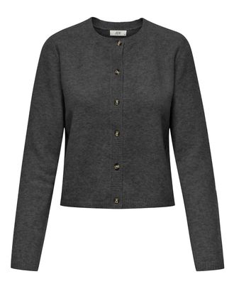 Jacqueline de Yong JdY Damen Jdychloe Life L/S Cardigan KNT Noos, Dark Grey Melange, XS
