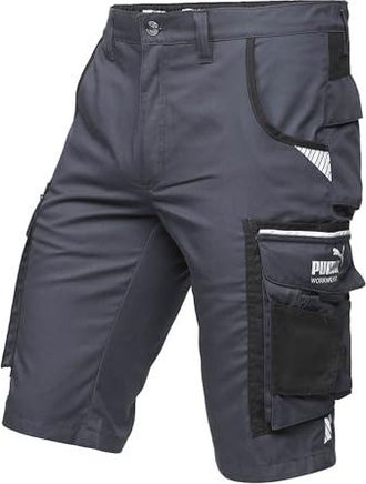 Puma Workwear Precision X Short de Travail pour Hommes, Nombreuses Poches & Réflecteurs - Idéal pour Les Artisans, Les ouvriers de Production et de Constru