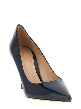 Gianvito Rossi Womens Pump Navy Lamb Leather